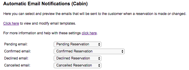 Enabling Email Notifications – WebReserv